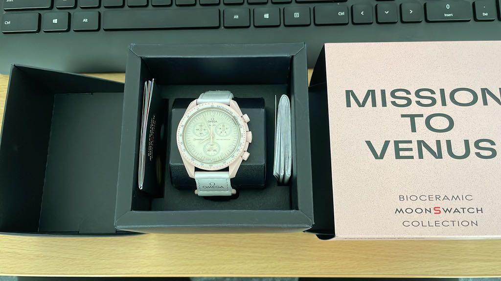 Brand new in box Swatch X Omega moonswatch mission to venus watch full ...