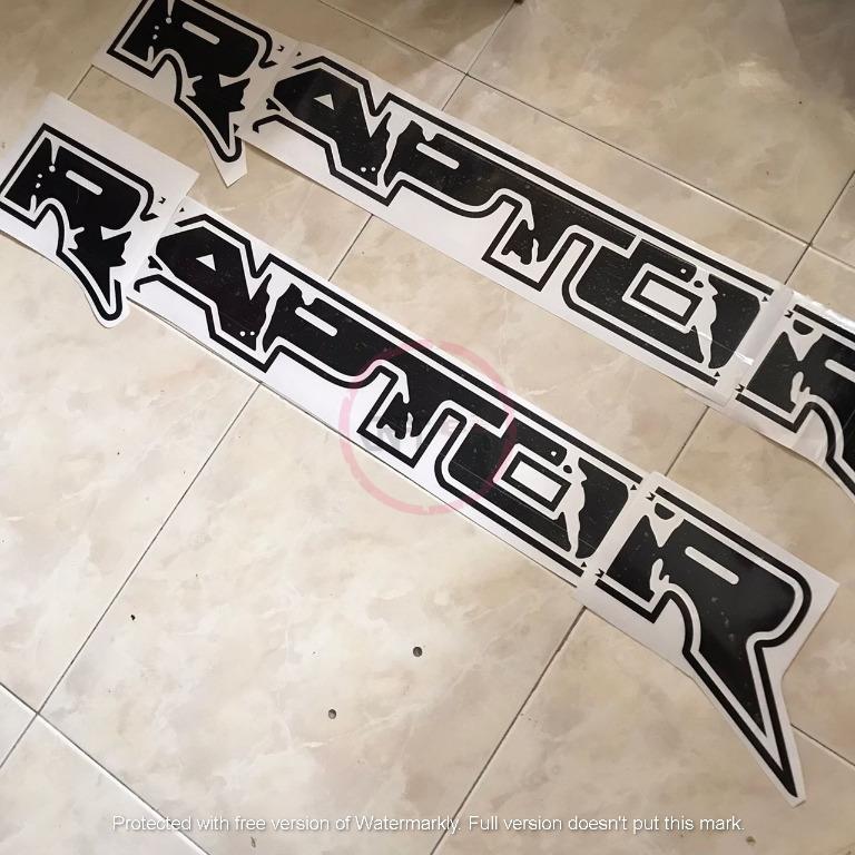CFS68 High Quality Ford Ranger Raptor Wildtrak Logo Sticker Stiker ...