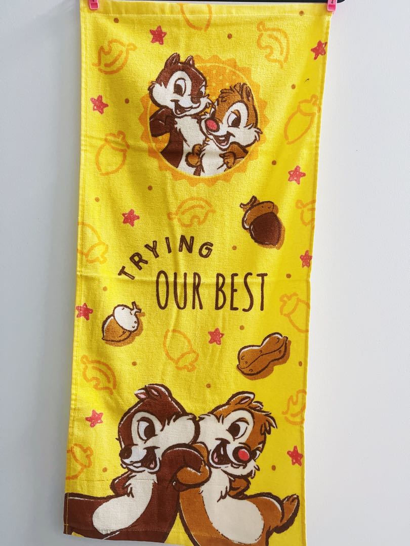 Chip and dale towel, Furniture & Home Living, Bedding & Towels on Carousell