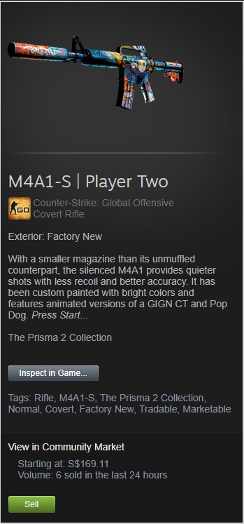 CSGO M4A1-S PLAYER TWO FN, Video Gaming, Gaming Accessories, In-Game ...