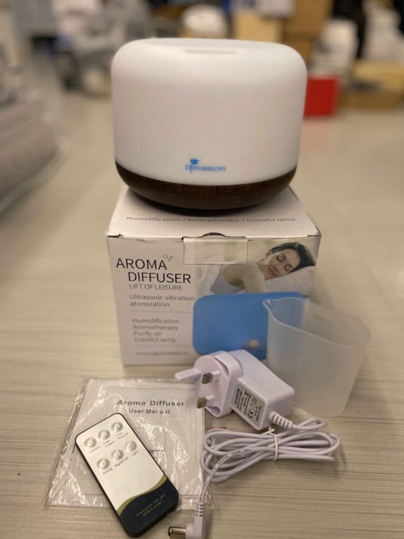 Diffuserlove Essential Oil Diffuser 500ML Remote Control Ultrasonic Aromatherapy Diffuser Cool ...