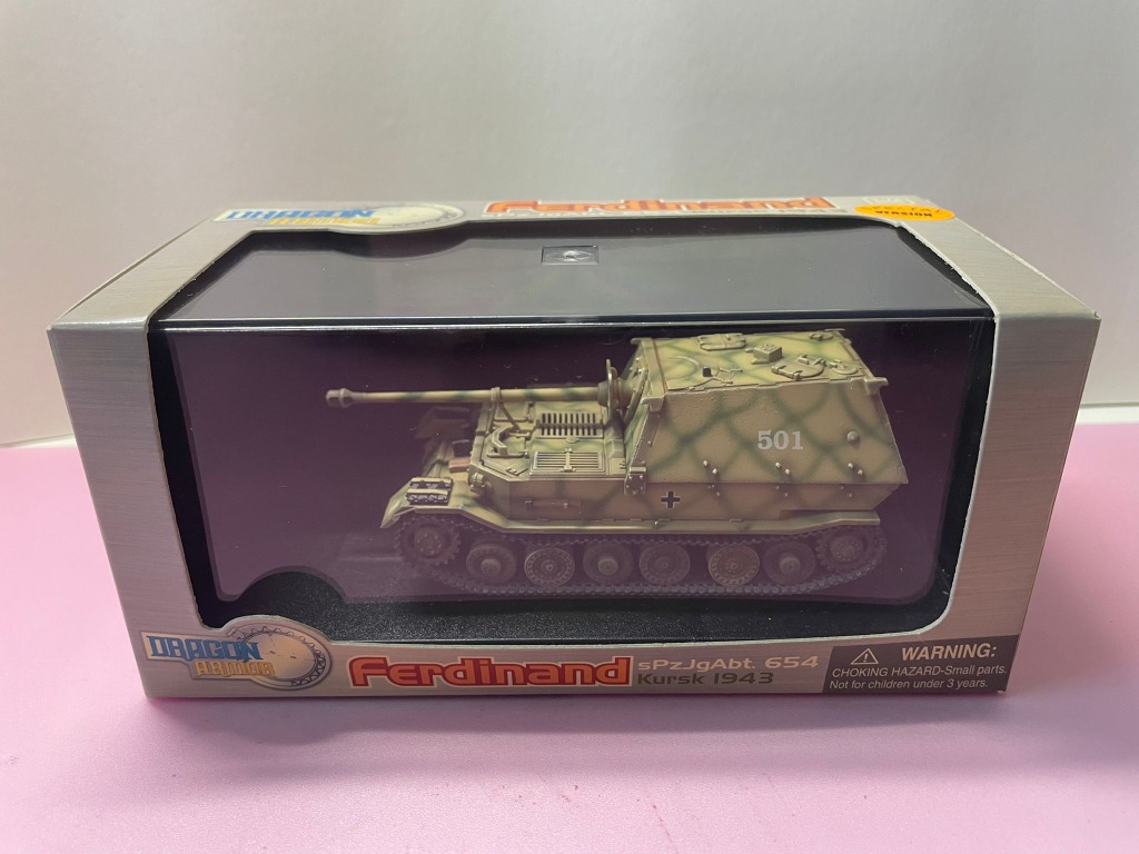 Dragon Armor 60024 Ferdinand, s.Pz.Jg.Abt.654, Kursk 1943 坦克 成品 模型, 興趣及 ...