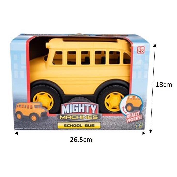 Emco Mighty Machines vehicles - Cement Mixer, Loader, School Bus, Dump ...