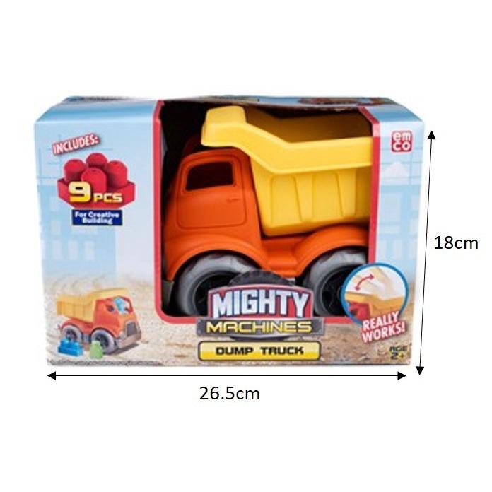 Emco Mighty Machines vehicles - Cement Mixer, Loader, School Bus, Dump ...