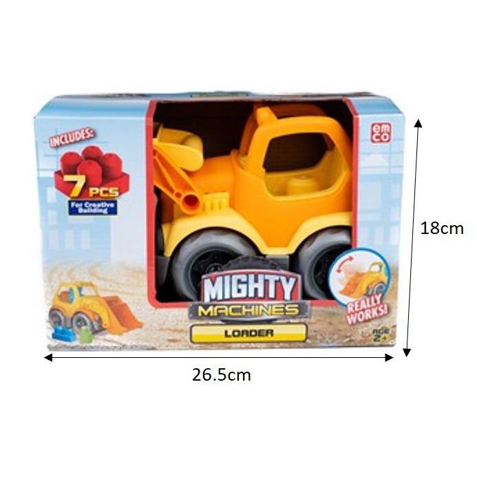 Emco Mighty Machines vehicles - Cement Mixer, Loader, School Bus, Dump ...