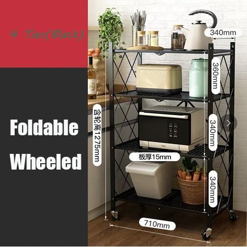 Foldable Rack Rak Lipat Portable Rack Rak Dapur Rak Buku Rak Bilik Rak ...