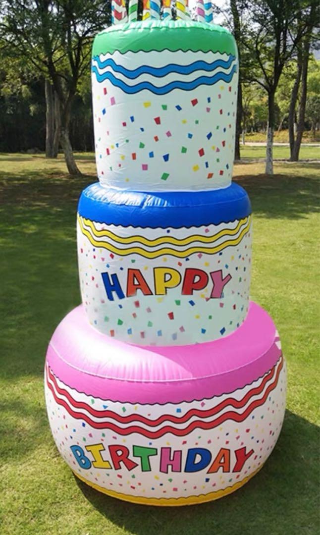 Giant Inflatable Happy Birthday Cake Party Decoration, Everything Else ...