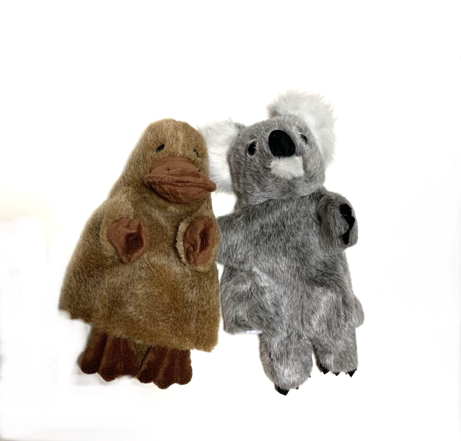 Hand puppets from Australia Koala bear and Platypus, Hobbies & Toys ...