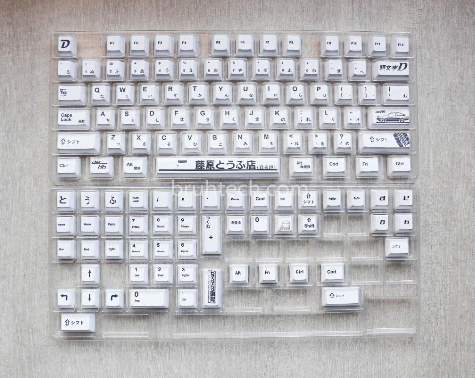 Initial D AE86 Theme PBT Keycaps, Computers & Tech, Parts & Accessories ...