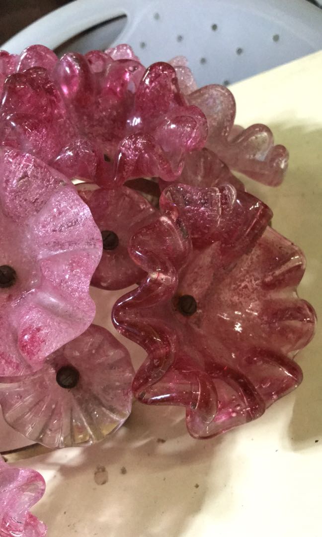 JAPAN GLASS FLOWER BOUQUET, Furniture & Home Living, Home Decor ...