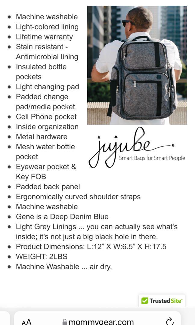 Jujube XY vector backpack, Babies & Kids, Going Out, Diaper Bags ...