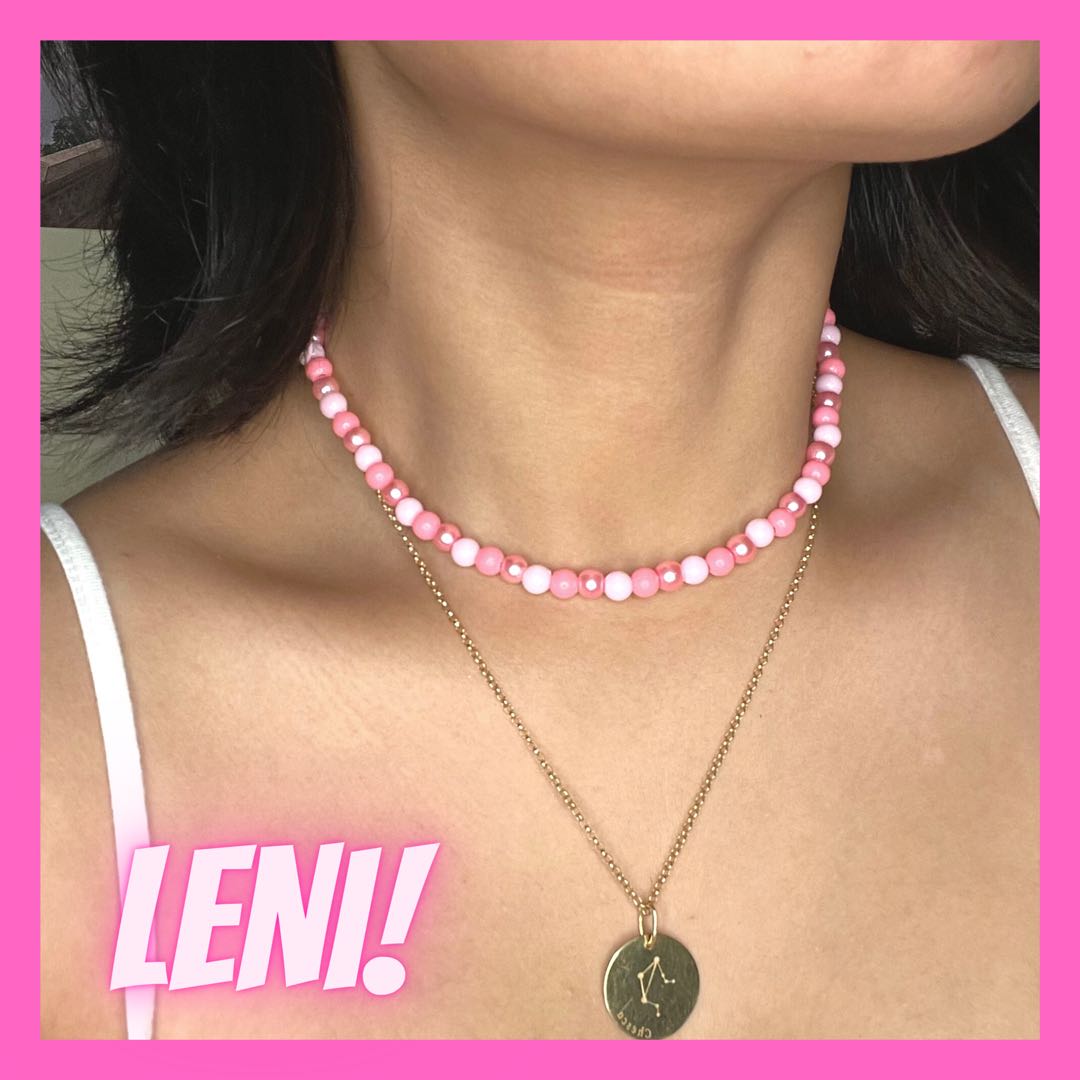 Kulay Rosas Ang Bukas // Let Leni Lead Beaded necklace, Women's Fashion ...