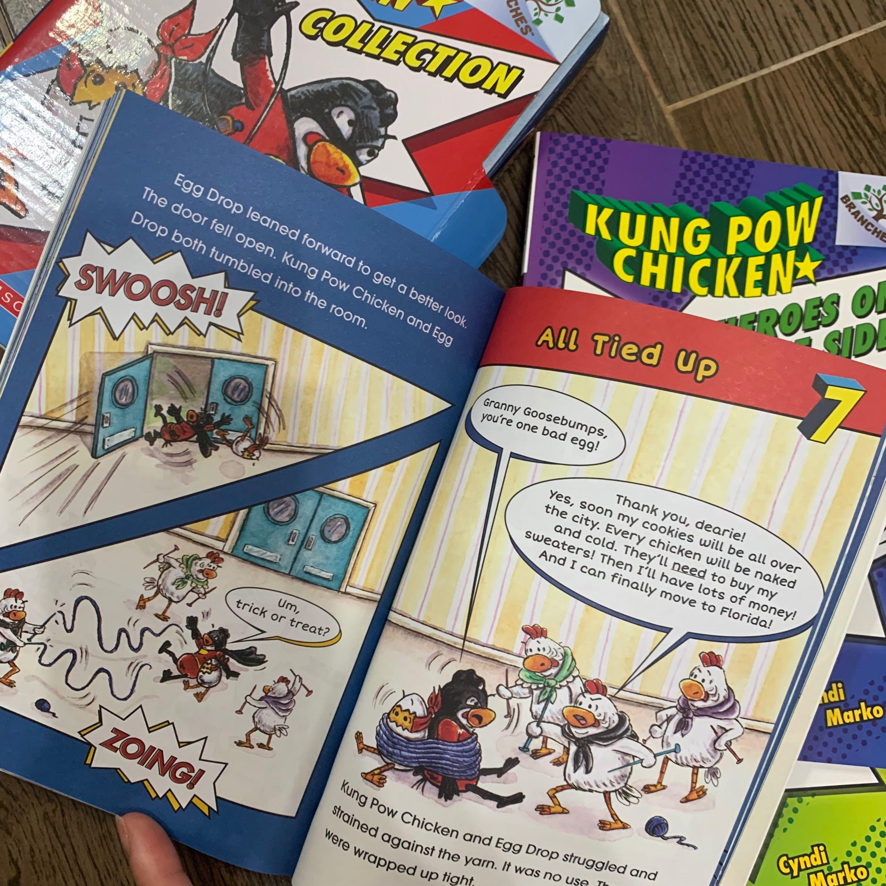 有趣攪笑英文故事書Kung Pow Chicken一套, 興趣及遊戲, 書本 & 文具, 小朋友書 - Carousell