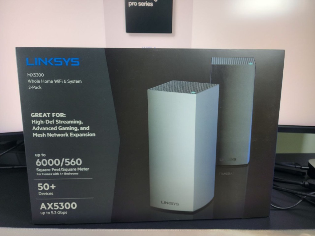 (FREE DELIVERY) DISCOUNTED Linksys MX10 MX10600 Velop Tri-Band Whole Home Mesh Wi-Fi 6 System (2 ...