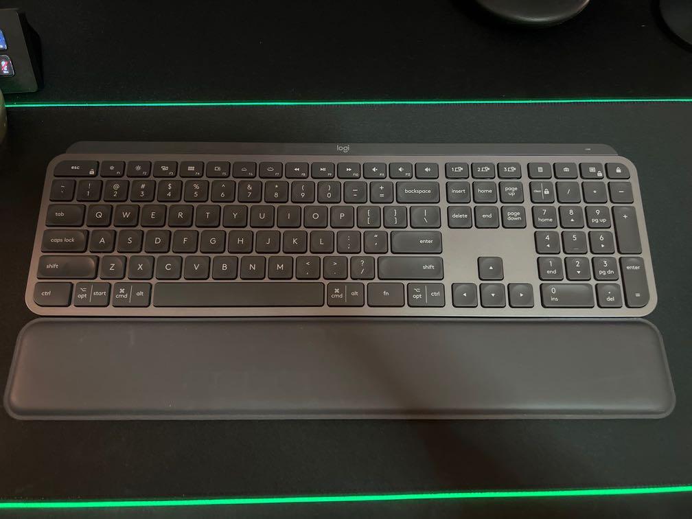 Logitech MX Keys full size keyboard c/w palm rest, Computers & Tech ...
