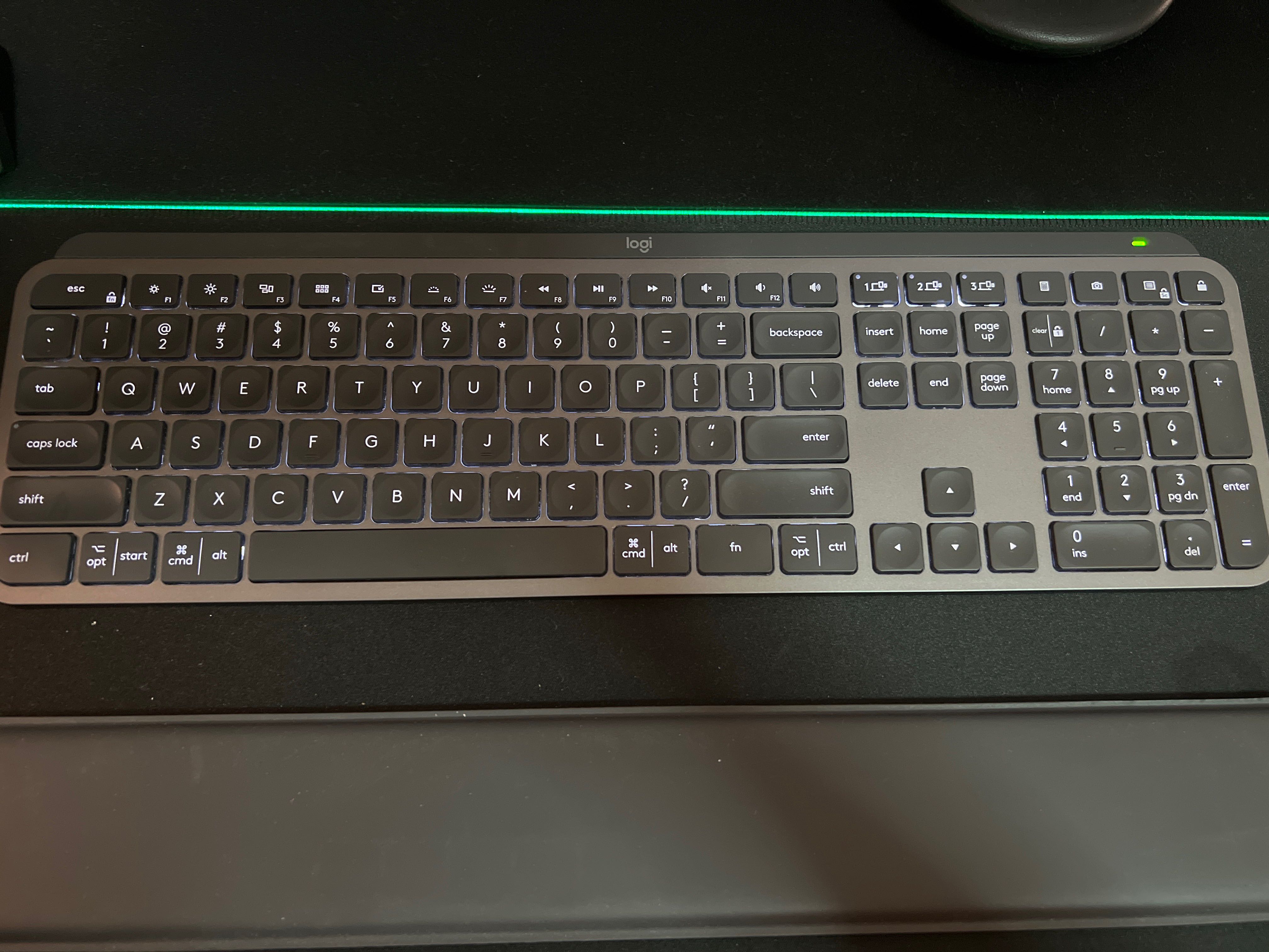 Logitech MX Keys full size keyboard c/w palm rest, Computers & Tech ...
