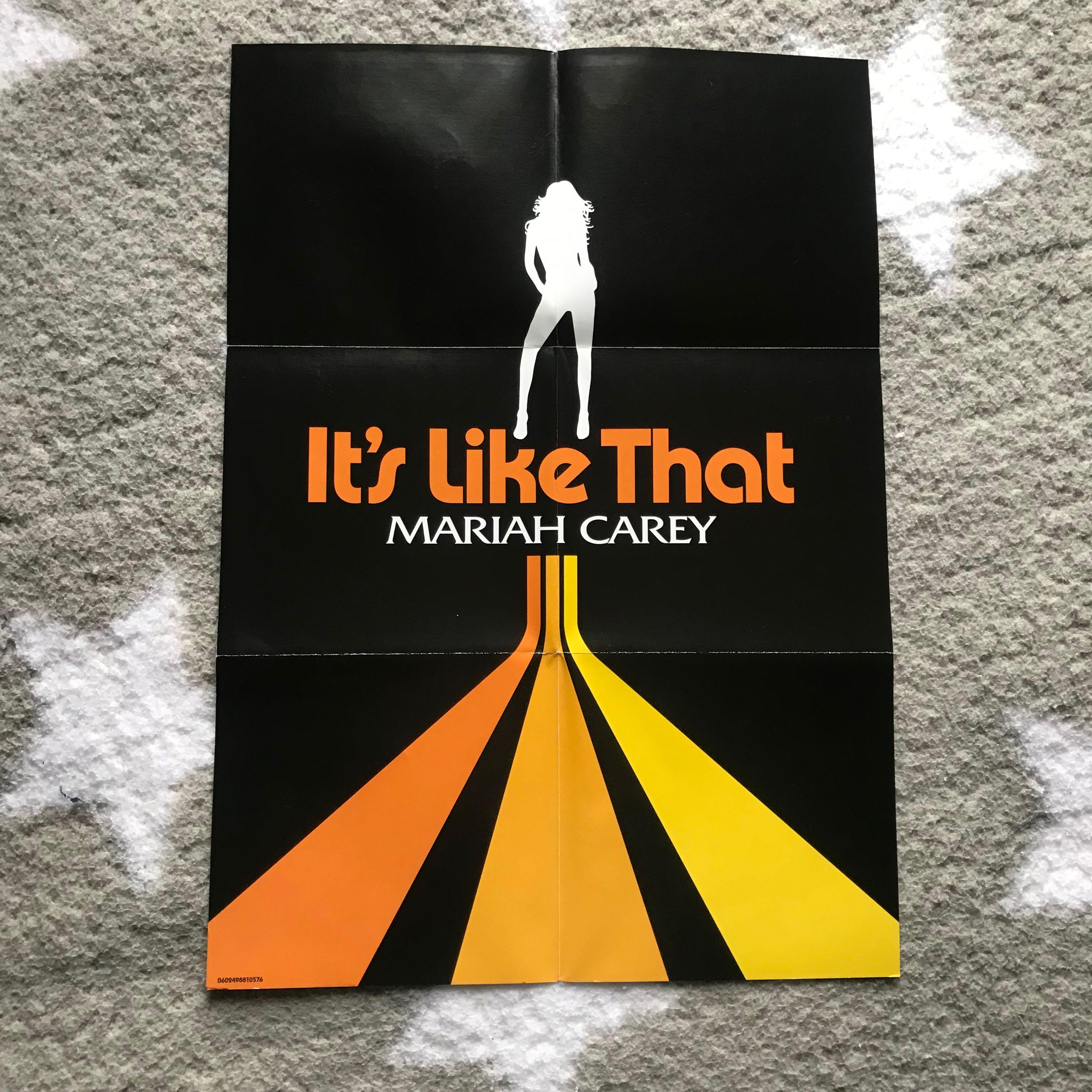 Mariah Carey - It's Like That CD with poster, Hobbies & Toys, Music ...