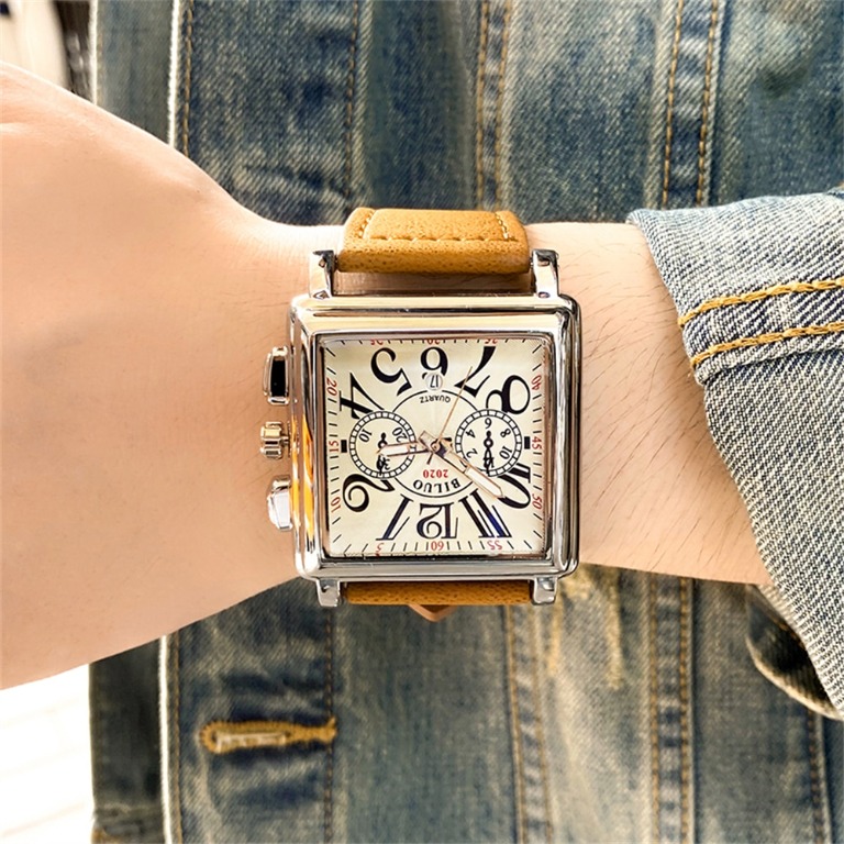Men's Luxury Square Big Dial Design Watches, Men's Fashion, Watches ...