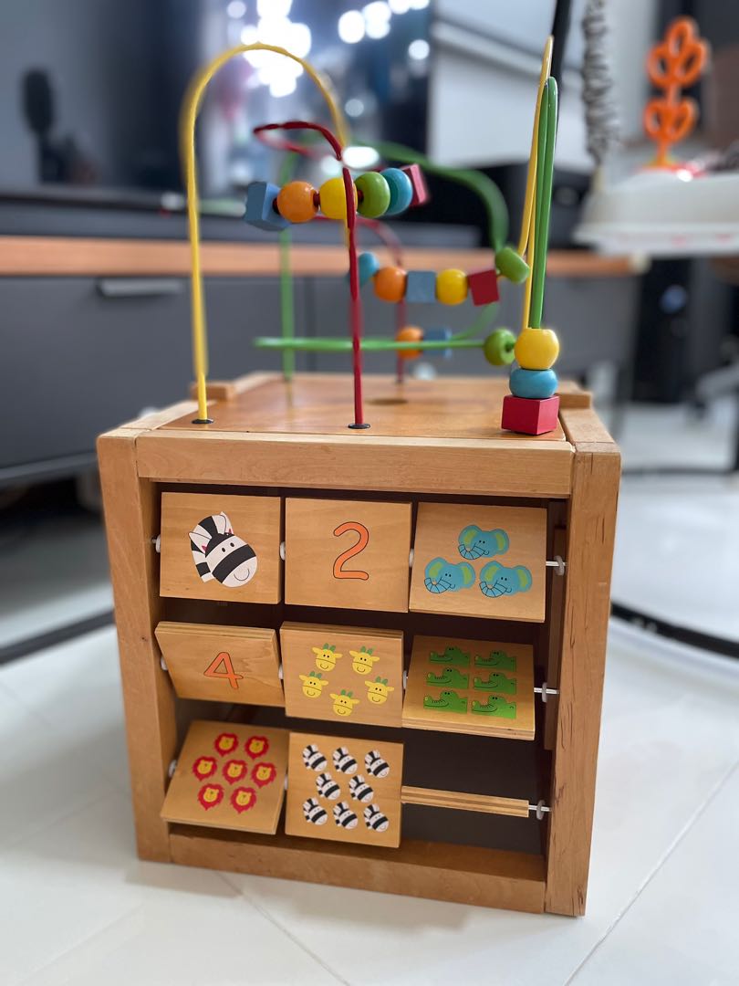 Montessori wooden Learning cube, Babies & Kids, Infant Playtime on ...