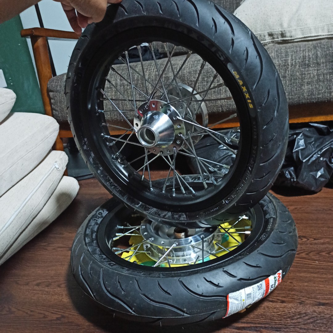 NMAX V2 Spoke Rim 14" PLUG N PLAY only ( tyres included ), Motorcycles ...