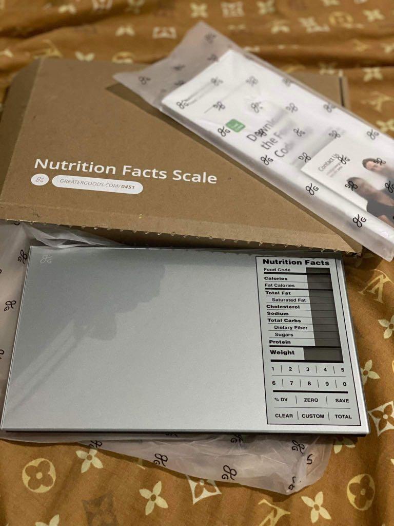 Nutrition Facts Food Scale / Weighing Scale, Health & Nutrition, Health ...