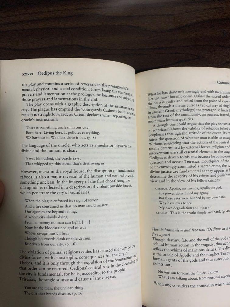 Oedipus the king, Hobbies & Toys, Books & Magazines, Fiction & Non ...