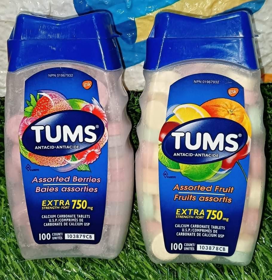 ORIGINAL TUMS CALCIUM CARBONATES TABLETS, Health & Nutrition, Health ...