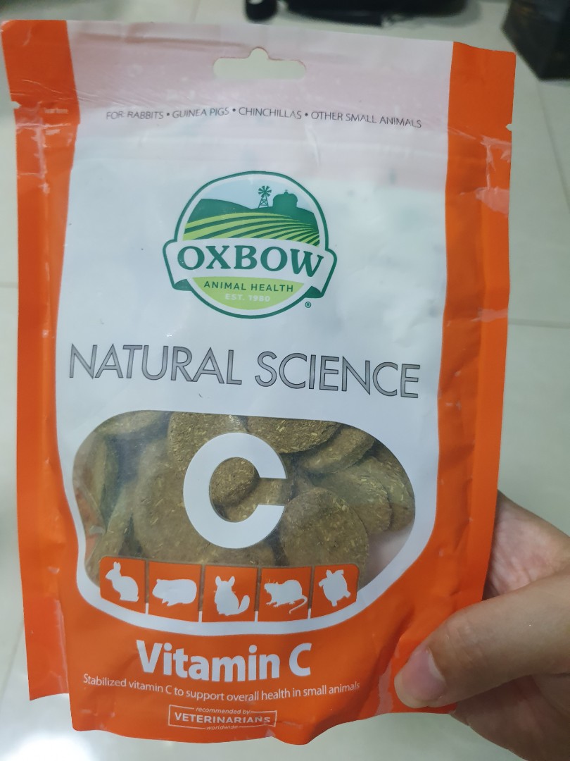 Oxbow vitamin c biscuit, Pet Supplies, Pet Food on Carousell