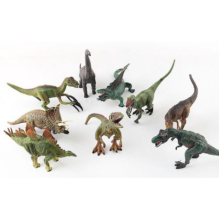 pack of 9 Styles Small Dinosaur Models Toys Jurassic T Rex Triceratops ...