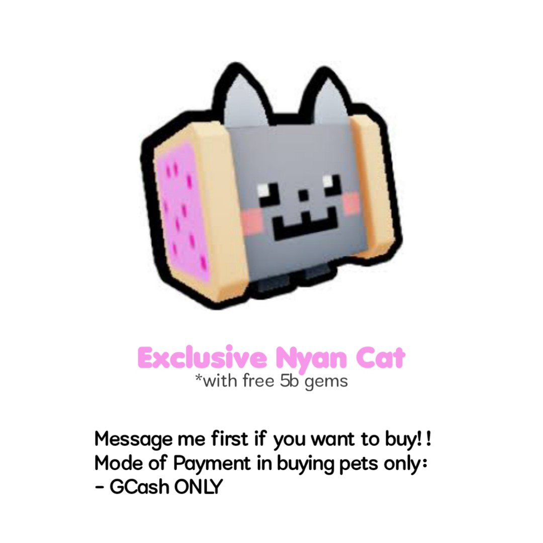 Pet Simulator X Exclusive Nyan Cat, Video Gaming, Video Games, Others ...