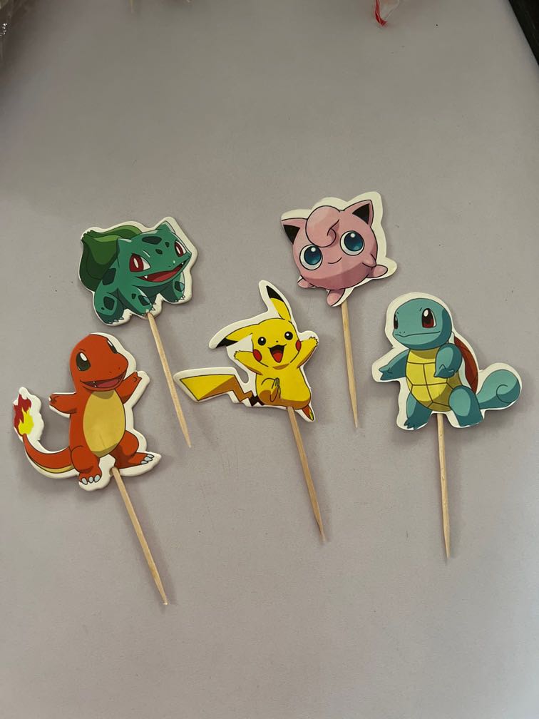 Pokémon cupcake toppers, Hobbies & Toys, Stationery & Craft, Occasions ...