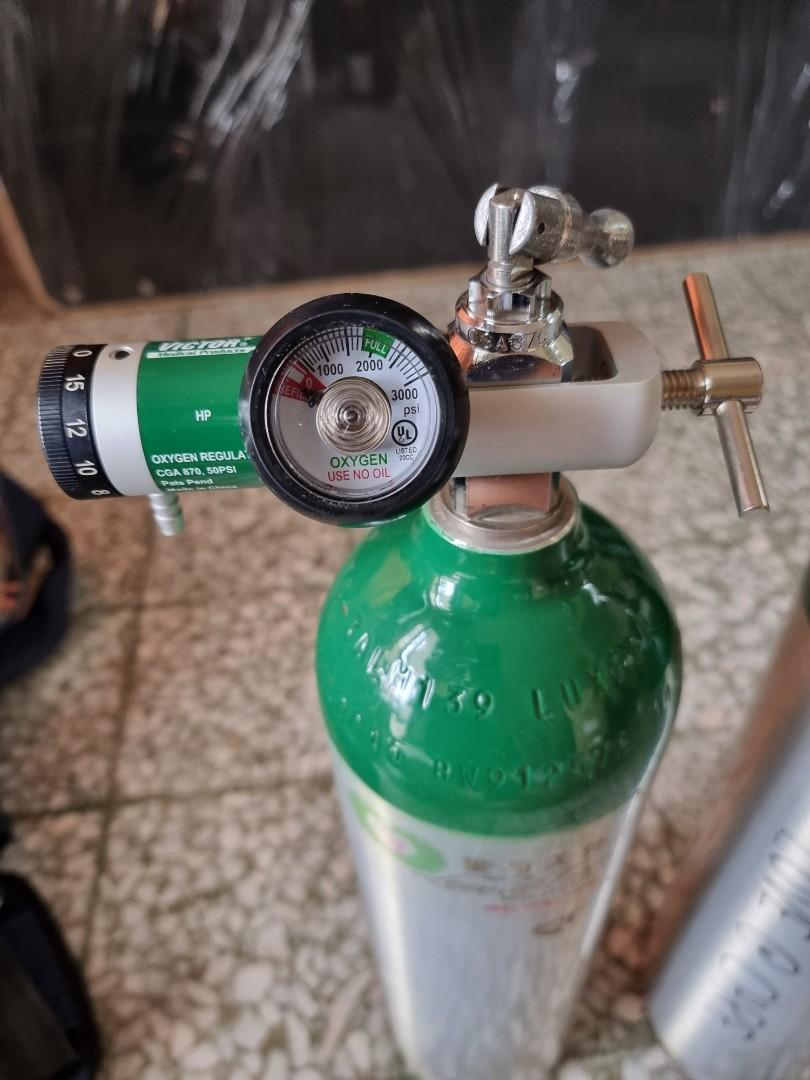 Portable Oxygen Tank with Regulator, Health & Nutrition, Assistive ...