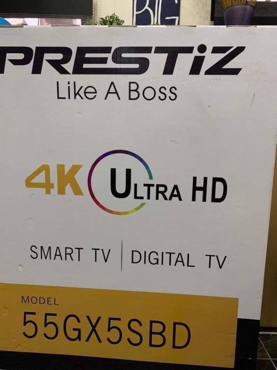 Prestiz 55" Smart TV with Bracket, TV & Home Appliances, TV ...