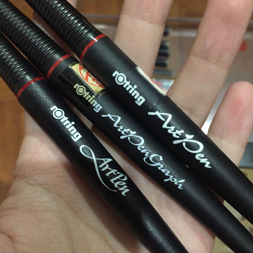 Rotring ArtPen Graph Calligraphy Fountain Pen Set With Ink Replacement ...