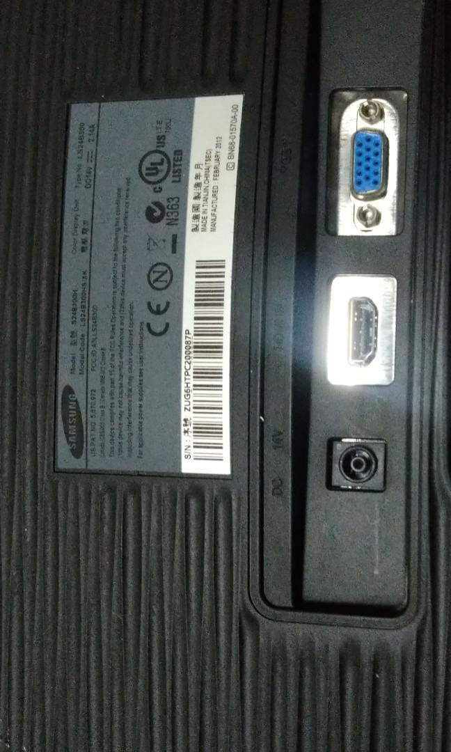 Samsung SyncMaster S24B300 24吋 full HD monitor, 電腦＆科技, 電腦周邊及配件, 電子屏幕 ...