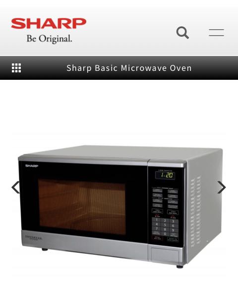 Sharp Inverter Microwave Oven 33L R-380V(S), TV & Home Appliances ...