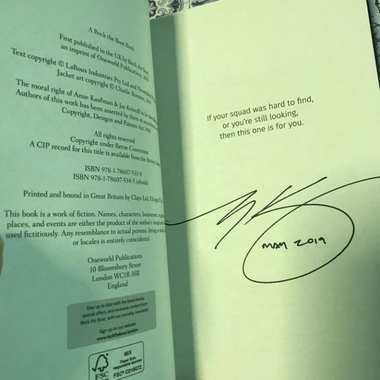 Signed The Aurora Cycle Series by Amie Kaufman and Jay Kristoff (Aurora ...