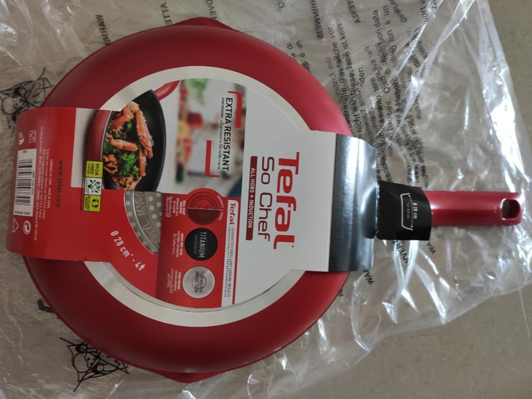 Tefal Cook Healthy Frypan 28cm & So Chef Deep Frypan 28cm, Furniture & Home Living, Kitchenware ...