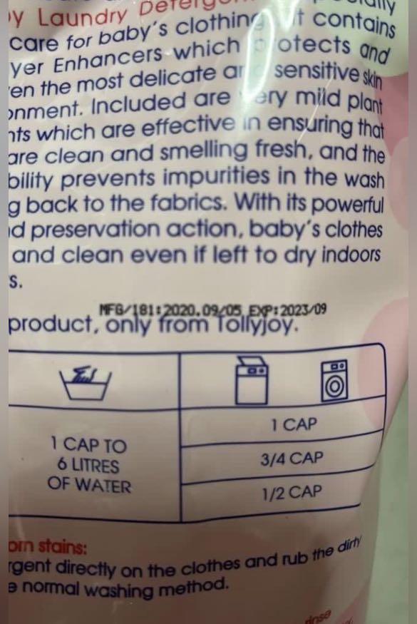 Tolly Joy Liquid Detergent, Babies & Kids, Bathing & Changing, Other ...