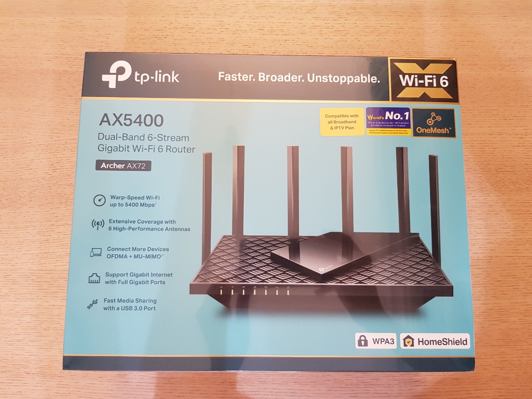 TP Link AX72 / AX 5400 WiFi 6 Router, Computers & Tech, Parts ...