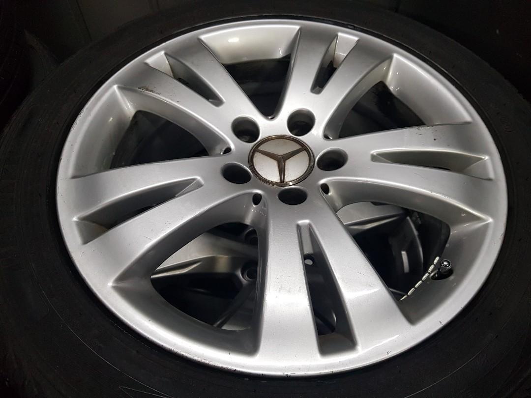 Used Original 17" Merc C180 Rims, Car Accessories, Tyres & Rims on ...