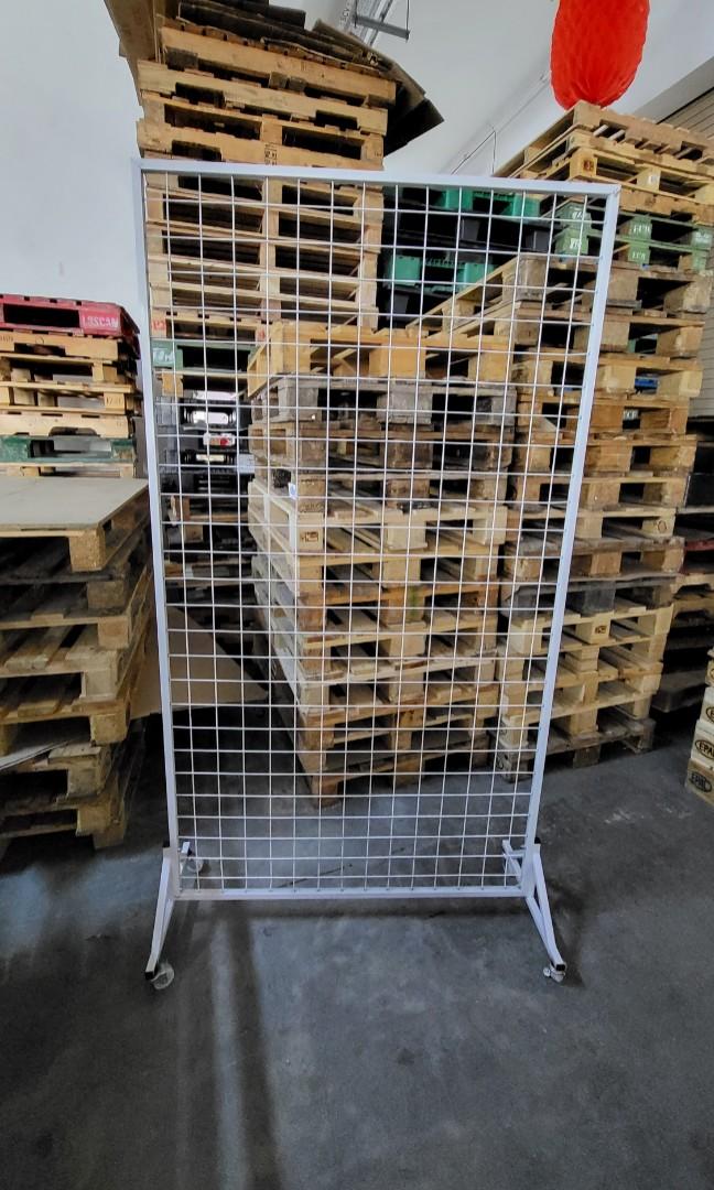 Wire mesh netting display L-Rack without wheel, Furniture & Home Living ...