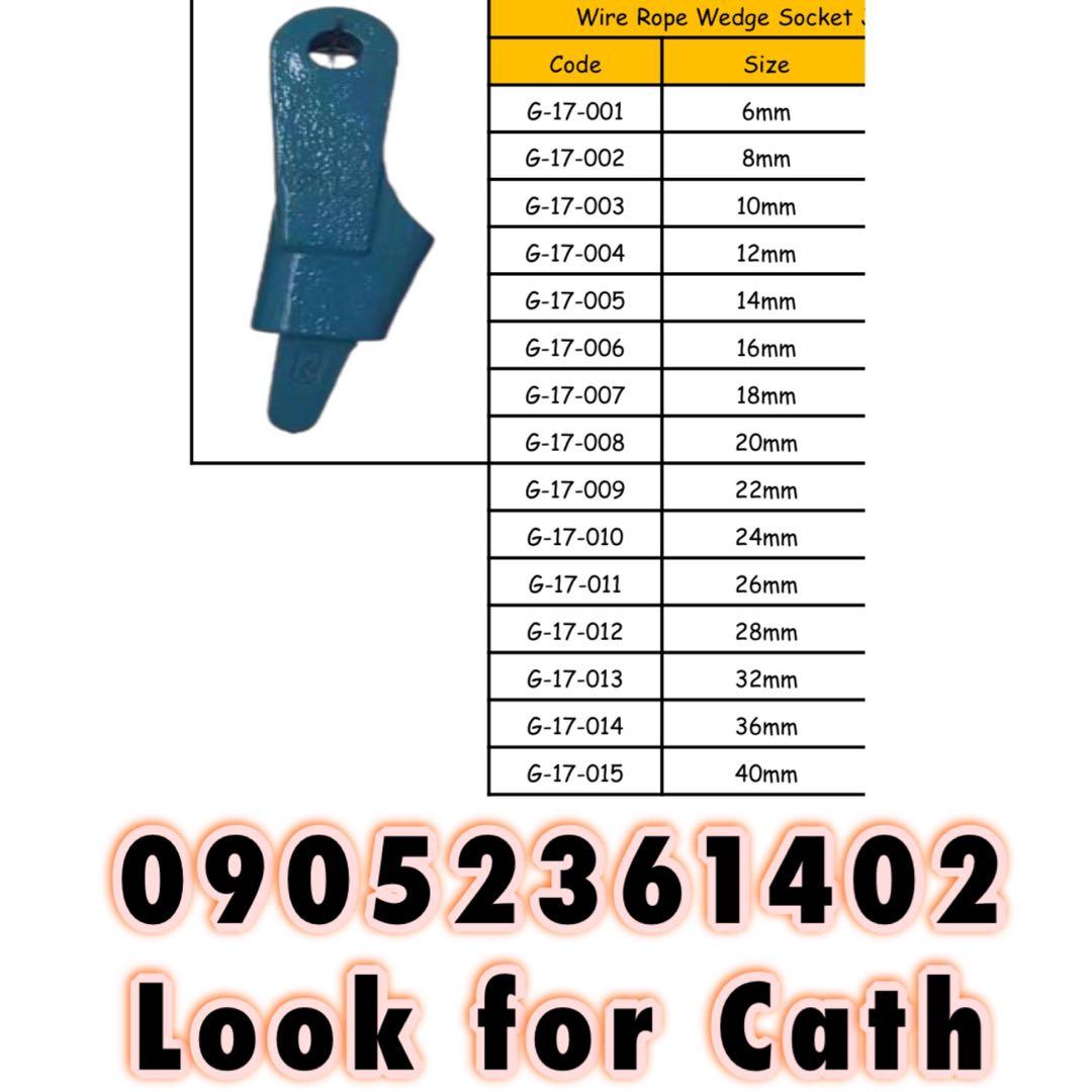 WIRE ROPE WEDGE SOCKET JOINTS, Commercial & Industrial, Construction ...