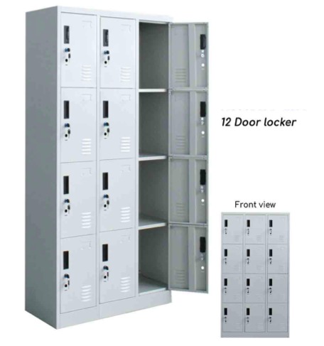 12 DOOR METAL LOCKER, Furniture & Home Living, Office Furniture ...
