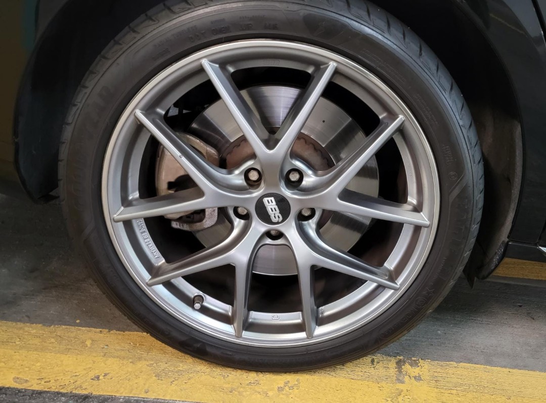 德國制 BBS 19吋 CI-R, 5x112, offset 頭 8.5J ET45, 尾 9J ET42,, 汽車配件, 車軚 ...