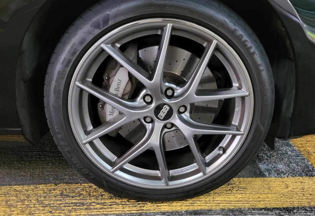 德國制 BBS 19吋 CI-R, 5x112, offset 頭 8.5J ET45, 尾 9J ET42,, 汽車配件, 車軚 ...