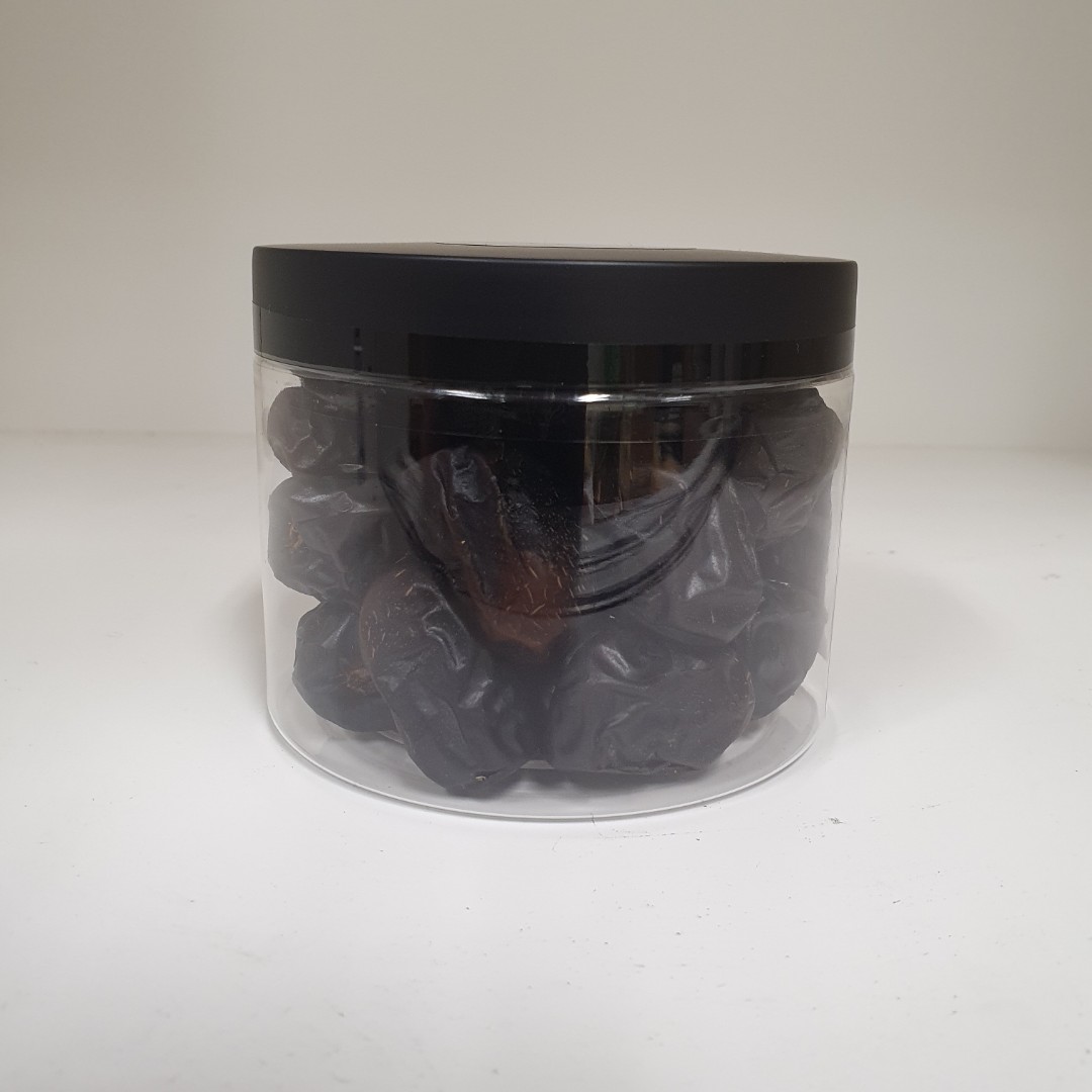 PET Plastic Container | 500ml | Matt Black Cap | Kuih Container | Honey ...