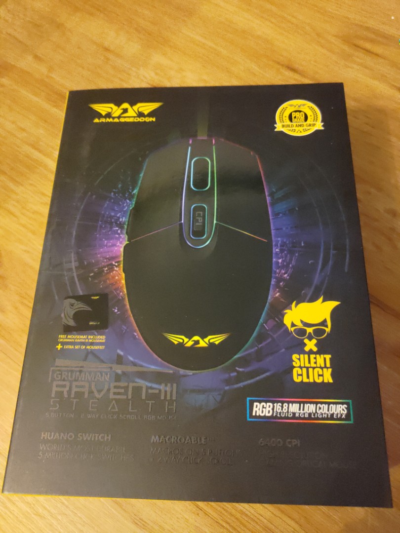 Armaggeddon Raven 3 Stealth New Gaming Mouse, Computers & Tech, Parts ...