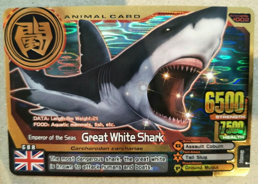 BANDAI Animal Kaiser Extra Animal Card Great White Shark {Gold Rare ...