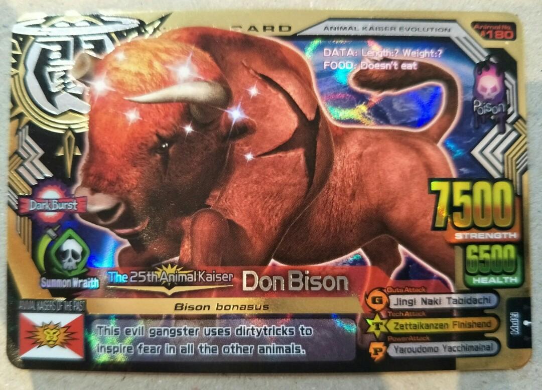 BANDAI Animal Kaiser Extra Animal Card Don Bison {Kaiser Rare}, Hobbies ...